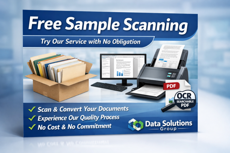 Free Sample Scanning at Data Solutions Group | Data Solutions Group Ltd
